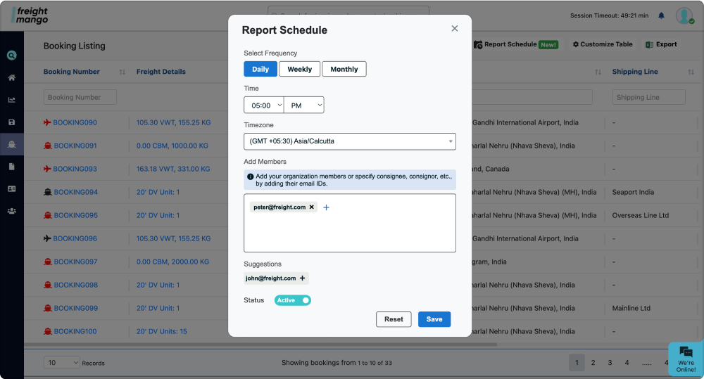 Report Scheduling